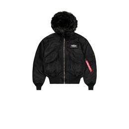 Winterjacke Alpha Industries "45/P Hooded Custom", Herren, Gr. XL, schwarz (schwarz, schwarz), Obermaterial: 100% Nylon; Futter: 100% Nylon; F&uuml;llung: 100% Polyester, Jacken Winterjacke