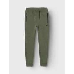 Jogginghose name it "NKMVIMO f&uuml;r Jungen mit B&uuml;ndchen und Stretchkomfort", Jungen, Gr. 164, N-Gr, gr&uuml;n (rifle gr&uuml;n), Sweatware, Obermaterial: 60% Baumwolle, 40% Polyester, unifarben, regular fit kn&ouml;chellang, Hosen Jogginghose, unifarben, casual, regular fit, Baumwollmischung, Rundhals