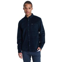 Langarmhemd Quiksilver "Smoke Trail Cord", Herren, Gr. XS, US-Gr&ouml;&szlig;en, schwarz navy, Obermaterial: 100% Walkfrottier;, Hemden Langarmhemd