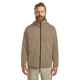 Fleecejacke Jack Wolfskin "MOGARI HOODED FZ M", Herren, Gr. M (50), hazelwood, Obermaterial: 95% POLYESTER, 5% SONSTIGE FASERN. Futter: 100% POLYESTER, Jacken Fleecejacke