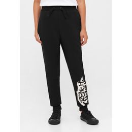 Sweathose Bench. "WALLER", Jungen, Gr. 164, N-Gr, schwarz, Sweatware, Obermaterial: 60% Baumwolle, 40% Polyester, bedruckt, normal, Hosen Sweathose