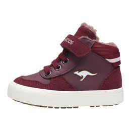Sneaker Kangaroos "KAVU SHADY EV", M&auml;dchen, Gr. 21, schwarz (schwarzberry, grape), Synthetik, Textil, Schuhe Sneaker, Warmfutter