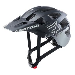 Fahrradhelm Cratoni "MTB - Fahrradhelm AllSet Pro schwarz/wei&szlig; matt", schwarz, Helme, 100% Erzeugnis unbest Zusammensetzg EuZ., Fahrradhelm