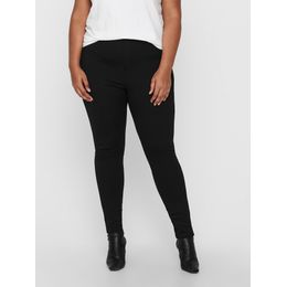 Jeggings Only CARMAKOMA "CARTAY SHAPE UP LEGGINGS PNT", Damen, Gr. XL (54), N-Gr, schwarz, Jersey, Obermaterial: 65% Viskose, 28% Polyester, 7% Elasthan, unifarben, skinny fit normal, Hosen Jeggings