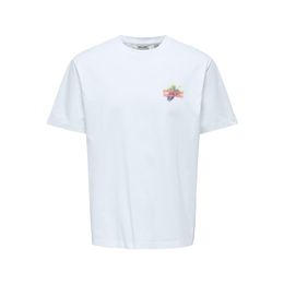 Only & Sons T-Shirt ONLY & SONS "ONSFRED LIFE RLX SS PRINT TEE NOOS", Herren, Gr. XXL, hellwei&szlig; print:vinedos, Jersey, Obermaterial: 100% Baumwolle, bedruckt, relaxed fit normal, Rundhals, Shirts T-Shirt, Baumwolle, relaxed fit