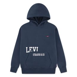 Kapuzensweatshirt LEVI'S KIDS "LVB CUTOFF LEVI'S HOODIE", Jungen, Gr. 12 (152), big dipper, Sweatware, Obermaterial: 60% Baumwolle, 40% Polyester, bedruckt, regular fit normal, ohne Ausschnitt, Rippb&uuml;ndchen, Sweatshirts Kapuzensweatshirt, mit Markenprint