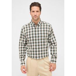 Langarmhemd Eterna "MODERN FIT", Herren, Gr. L, US-Gr&ouml;&szlig;en, dunkelgr&uuml;n, Twill, 70% Baumwolle, 30% Lyocell, tailliert, Manschette, Hemden Langarmhemd, EASY IRON (b&uuml;gelleicht)