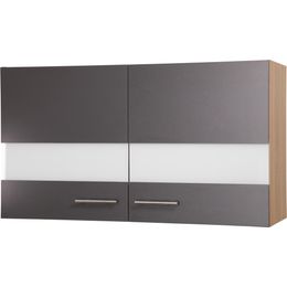 H&auml;ngeschrank respekta "Merle", grau, B:100cm H:56,1cm T:34,6cm, Schr&auml;nke, H&auml;ngeschrank, Breite 100 cm, mit Soft-Close Funktion, Stangengriffe aus Metall