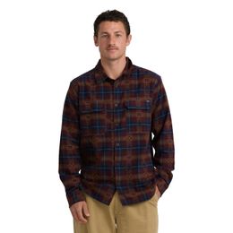 Langarmhemd Billabong "Offshore Jacquard Flannel", Herren, Gr. L, US-Gr&ouml;&szlig;en, wine, Obermaterial: 80% Walkfrottier, 20% Microfaser;, Hemden Langarmhemd