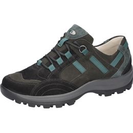 Waldl&auml;ufer Schn&uuml;rschuh WALDL&Auml;UFER "HOLLY", Damen, Gr. 9 (43), schwarz, blau, Nubukleder, Schuhe Schn&uuml;rschuh, Bequemschuh, Halbschuh, Outdoorschuh in Trekking-Optik, H-Weite