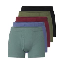Retro Pants Jan Vanderstorm "5er Pack Retropants GARDAR", Herren, Gr. L, schwarz (schwarz rot oliv), Obermaterial: 100% Baumwolle CO., Unterhosen Retro Pants