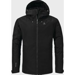 Sch&ouml;ffel Outdoorjacke SCH&Ouml;FFEL "Hiking Ins Jacket Style Wildkar MNS", Herren, Gr. 56, schwarz (9990, schwarz), Oberstoff: Aussenseite: 100% Polyester; (Membran: Thermoplastisches Polyurethan); Futter: 100% Polyester; Wattierung: 100% Polyester, regular fit, hoch geschlossener Ausschnitt, Jacken Outdoorjacke