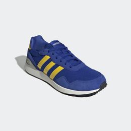 Sneaker adidas Sportswear "RUN 60S 4.0", Herren, Gr. 43, gelb (semi lucid blau, gelb, grau two), Leder, Textil, Schuhe Sneaker