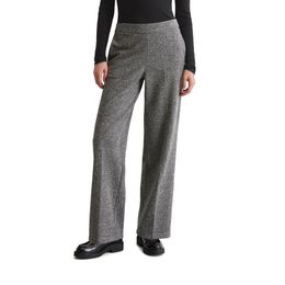 Marc O'Polo Jerseyhose MARC O'POLO, Damen, Gr. 44, N-Gr, grau (graumeliert), Jersey, Obermaterial: 66% Baumwolle, 32% Polyester, 2% Elasthan, gemustert, relaxed fit lang, Hosen Jerseyhose, relaxed fit, Tweed Jersey, Schlupfstyle