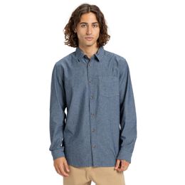 Langarmhemd Quiksilver "Yosemite Chambrayls", Herren, Gr. L, US-Gr&ouml;&szlig;en, schwarz navy, Obermaterial: 100% Walkfrottier;, Hemden Langarmhemd