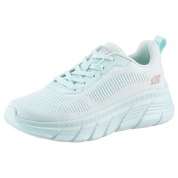 Sneaker Skechers "BOBS B FLEX HI-FLYING HI", Damen, Gr. 35, blau (hellblau), Textil, Schuhe Sneaker, Trainingsschuh, Schn&uuml;rschuh, Freizeitschuh in veganer Verarbeitung