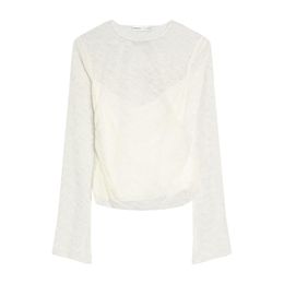 Bershka Shirt 'BLOBER' Damen Gr&ouml;&szlig;e L ecru
