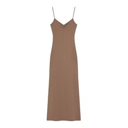 Bershka Kleid Damen Gr&ouml;&szlig;e 38 dunkelbeige Winterkleid
