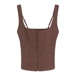 Bershka Top Damen Gr&ouml;&szlig;e L braun
