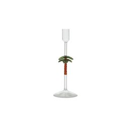 HOME STORY Kerzenhalter Palme transparent/klar Glas Ma&szlig;e (cm): H: 24,5 &Oslash;: 9.0 &raquo; M&ouml;bel Kraft