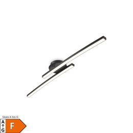 B.K.LICHT LED Deckenleuchte, schwarz, 2xLED/6W