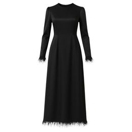 Fashionshowcase Abendkleid 'Feather Grace' Damen Gr&ouml;&szlig;e 36 schwarz Winterkleid