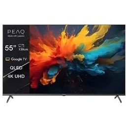 PEAQ PTV 55GQU-5024 55" Google QLED UHD TV (Flat, 55 Zoll / 139 cm, 4K, SMART TV, TV)