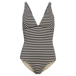Gina Benotti Damen Shape-Badeanzug mit Strukturstreifen