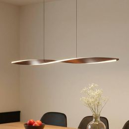 LINDBY LED-H&auml;ngeleuchte Jaren, schwarz/braun, 100 cm, CCT