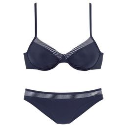 Lascana Set: B&uuml;gel-Bikini 'Emilia' blau Gr. 40 Cup C. Mit B&uuml;gel