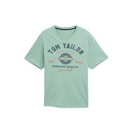 Tom Tailor Men + T-Shirt Herren Gr&ouml;&szlig;e XXXL nachtblau / hellgr&uuml;n / orange