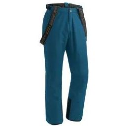 Skihose Maier Sports "Anton slim 2.0", Herren, Gr. 54, Normalgr&ouml;&szlig;en, saphirblau, 100% Polyester, Hosen Skihose, Herren Schneehose mit Hosentr&auml;gern, wind/wasserdicht, Slim Fit