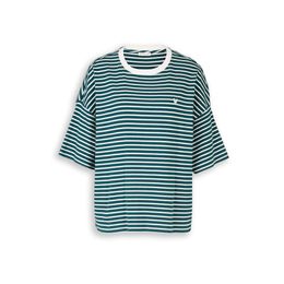 Tom Tailor T-Shirt Damen Gr&ouml;&szlig;e 4XL/5XL petrol / wei&szlig;