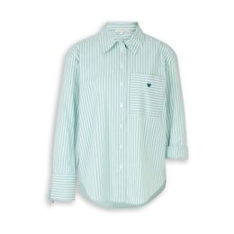 Tom Tailor Bluse Damen Gr&ouml;&szlig;e L petrol / mint / wei&szlig;