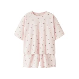 name it Schlafanzug M&auml;dchen Gr&ouml;&szlig;e 86/92 gr&uuml;n / mauve / pastellpink / rot