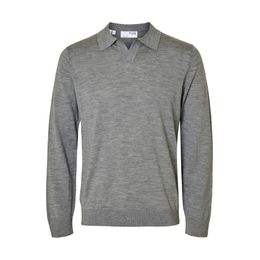 Selected Pullover 'SLHTRAY' Herren Gr&ouml;&szlig;e L graumeliert