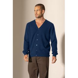 Perfect Cashmere Kaschmir-Cardigan "Errol" in Blau - 55% | Gr&ouml;&szlig;e L | Herren-pullover-cardigans