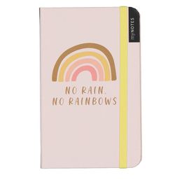 Ars Edition Notizbuch "No rain, no rainbow" in Rosa - A6 - 12% | Buero-schulbedarf