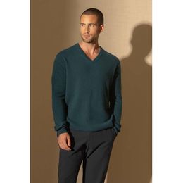 Perfect Cashmere Kaschmir-Pullover "Lorenzo" in Gr&uuml;n - 58% | Gr&ouml;&szlig;e M | Herren-plussize