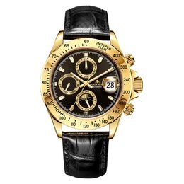 ALAIN ASTER Chronograph in Schwarz/ Gold - 83% | Herrenuhren