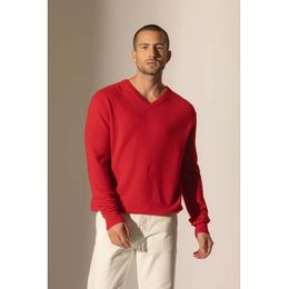 Perfect Cashmere Kaschmir-Pullover "Alexander" in Rot - 60% | Gr&ouml;&szlig;e M | Herren-plussize