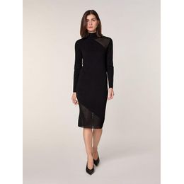 Rodier Wollkleid in Schwarz/ Grau - 64% | Gr&ouml;&szlig;e M | Damen-kleider