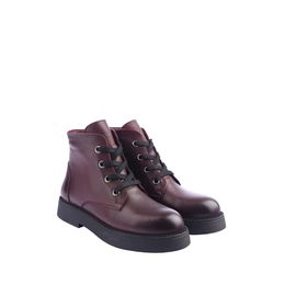 D.Moro Leder-Schn&uuml;rschuhe in Bordeaux - 50% | Gr&ouml;&szlig;e 40 | Damen-stiefel