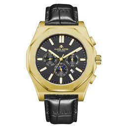 ALAIN ASTER Chronograph in Schwarz/ Gold - 82% | Herrenuhren