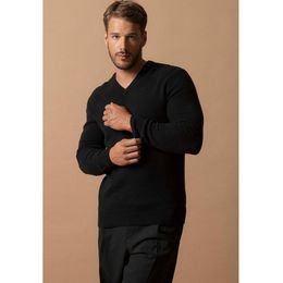 Perfect Cashmere Kaschmir-Pullover "Enzo" in Schwarz - 64% | Gr&ouml;&szlig;e S | Herren-plussize