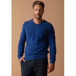 Perfect Cashmere Kaschmir-Pullover "Alexander" in Blau - 61% | Gr&ouml;&szlig;e L | Herren-plussize
