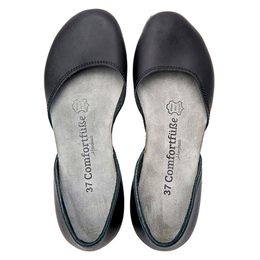 Comfortfusse Leder-Ballerinas in Schwarz - 60% | Gr&ouml;&szlig;e 42 | Damen-ballerinas