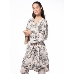 Short Stories Kimono in Beige/ Schwarz - 63% | Gr&ouml;&szlig;e XL | Damen-loungewear