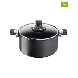 Tefal 2tlg. Set: Kochtopf "Excellence" in Schwarz - &Oslash; 24 cm - 6% | Kochgeschirr