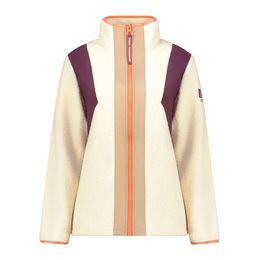 Geographical Norway Fleecejacke "Uriel" in Creme/ Lila/ Orange - 71% | Gr&ouml;&szlig;e XXL | Damenjacken